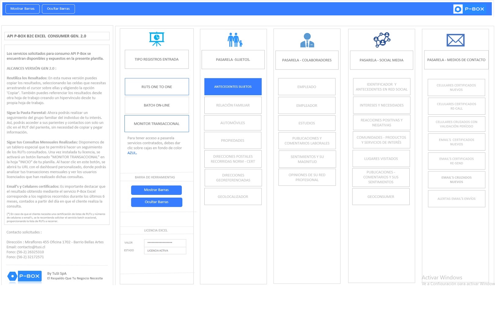 P-Box Excel | Verificación De Identidad
